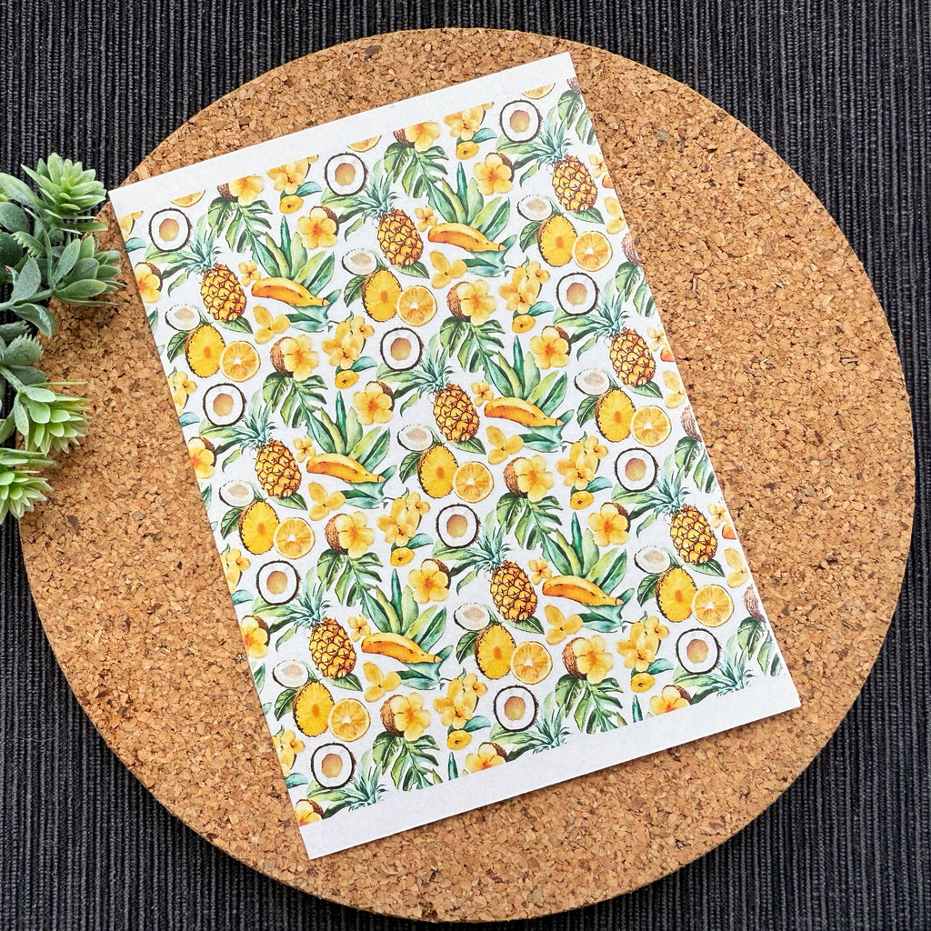 Tropical Fruits Polymer Clay Transfer Sheet – Pineapple, Coconut & Ban ...