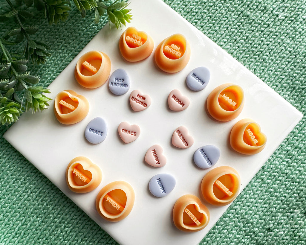 Easter Eggs and Candy Hearts Clay Cutters / Easter 2024 – BabylonCutters