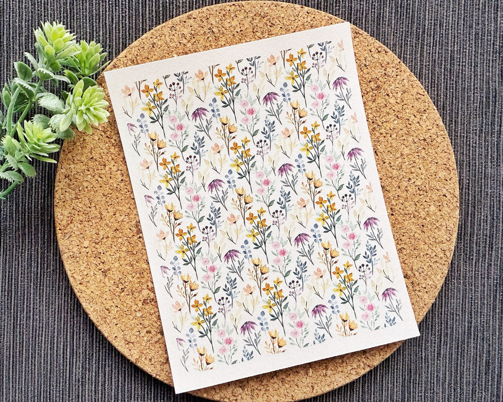 Wildflower Meadow Polymer Clay Transfer Sheet – Spring Floral Design ...