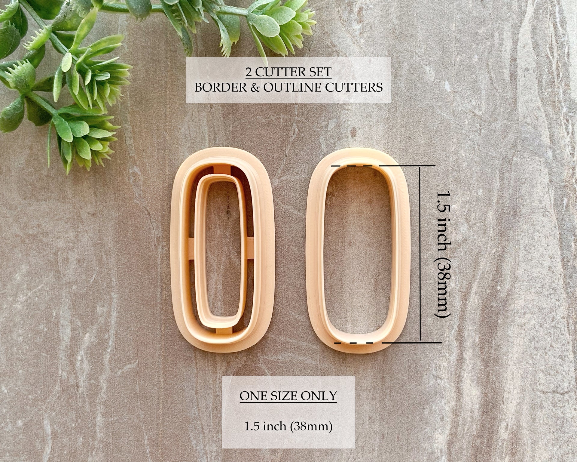 Long Oval Simple Border Clay Cutter - Border & Outline Options ...