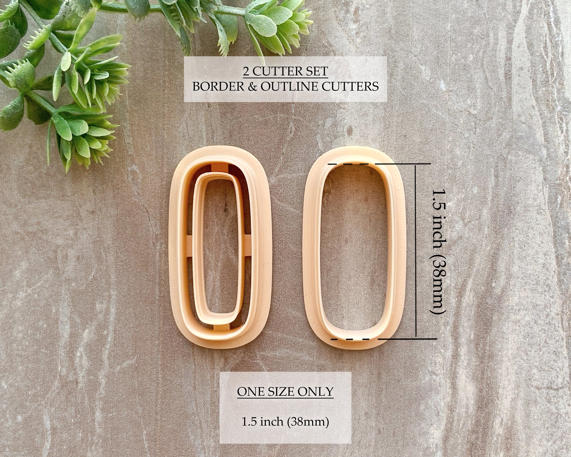 Long Oval Simple Border Clay Cutter - Border & Outline Options ...