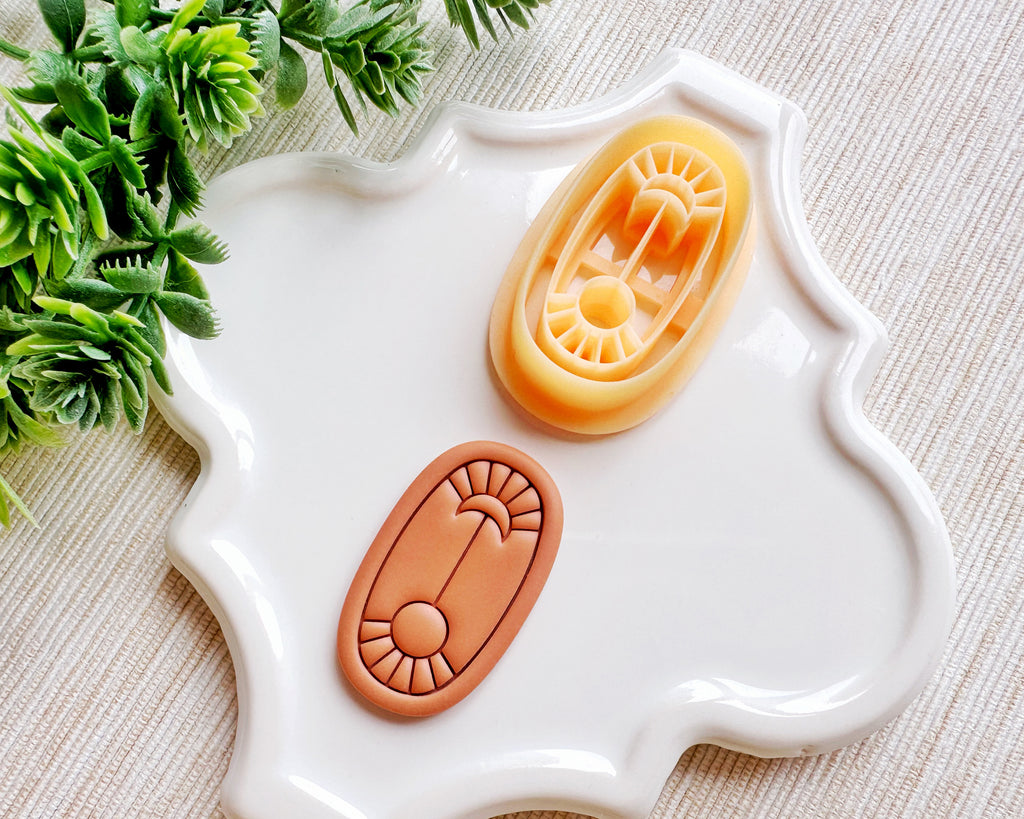 Sun & Moon Ellipse Clay Cutter - Mystical Collection – BabylonCutters