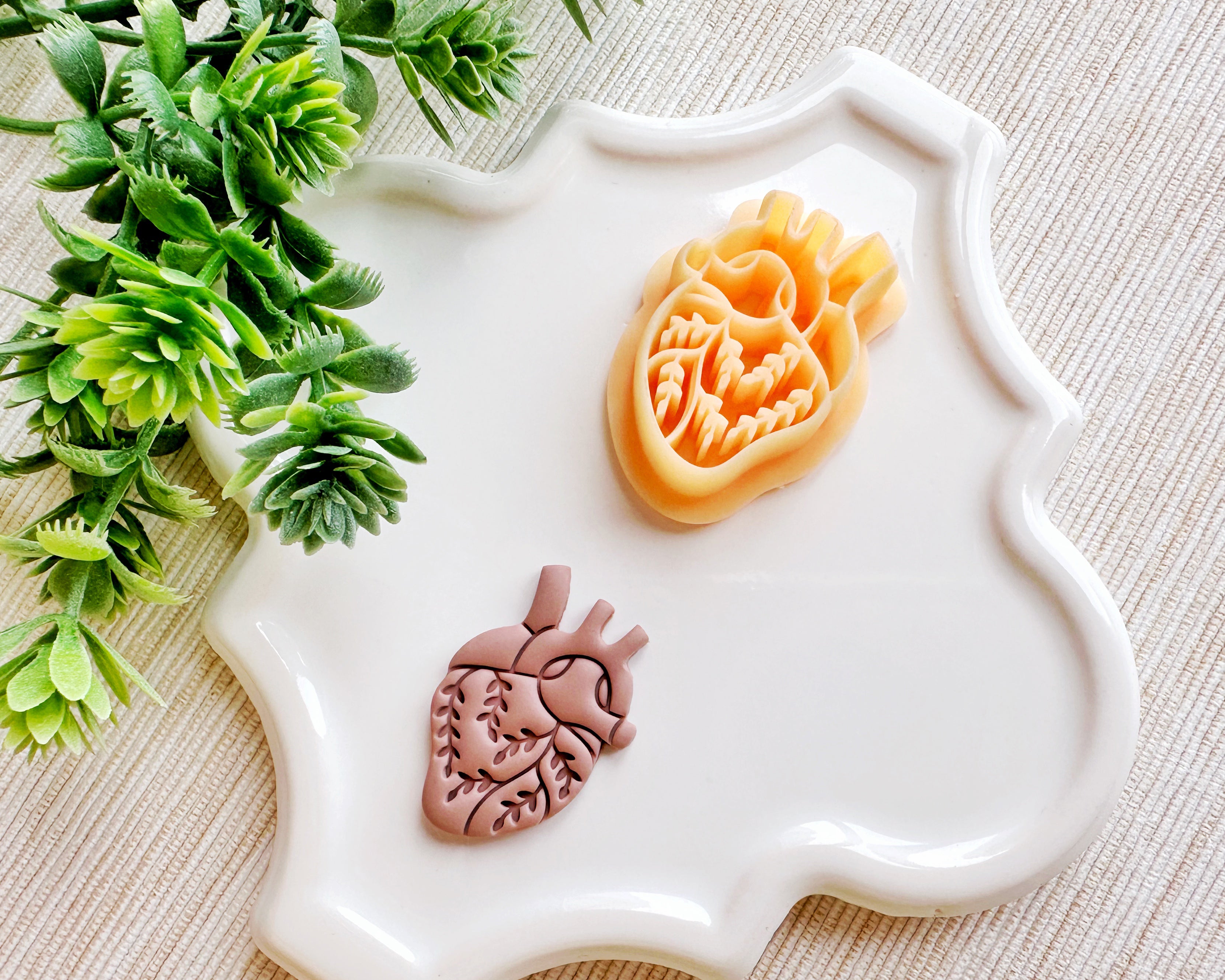 Floral Anatomical Heart Clay Cutter - Mystical Collection – BabylonCutters