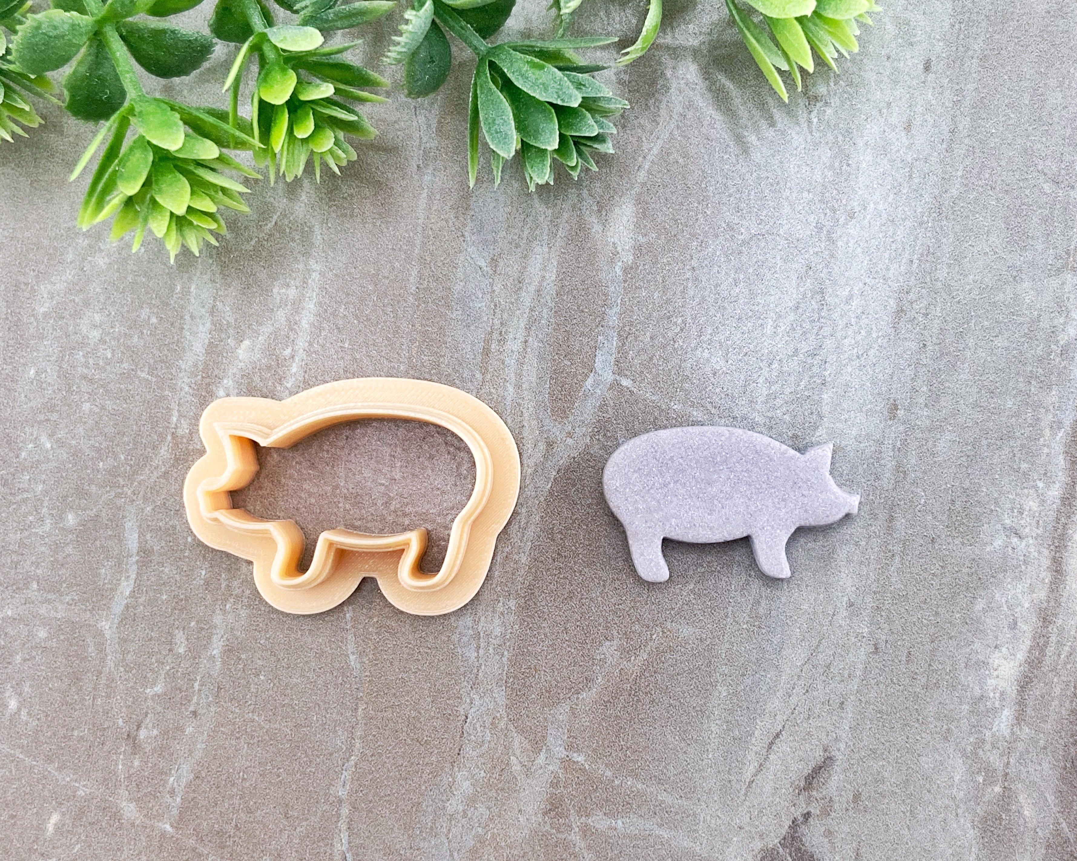 Pig Clay Cutter - Animal Cutters Collection / Single or Mirrored ...
