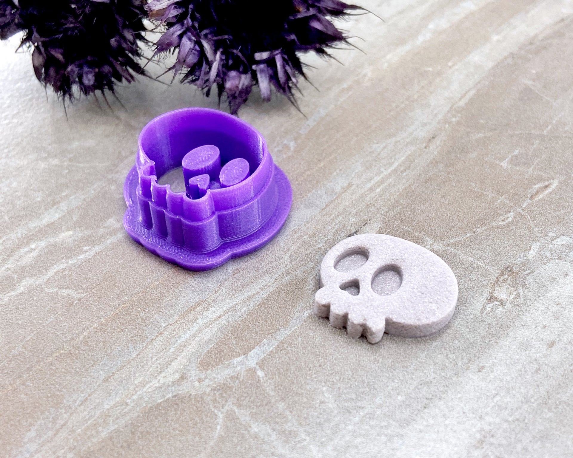 Skull Halloween Clay Cutter / Single or Mirrored Set – BabylonCutters