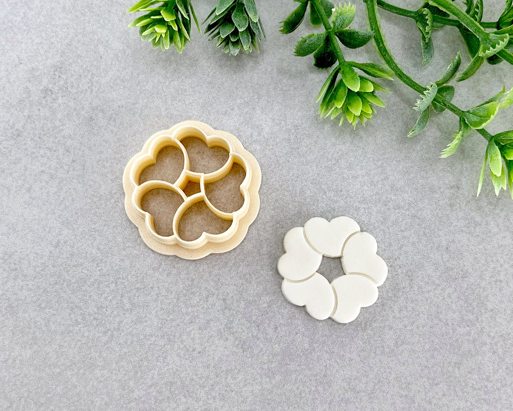 Heart Flowers Spring Clay Cutter – Floral Embossing Tool – BabylonCutters